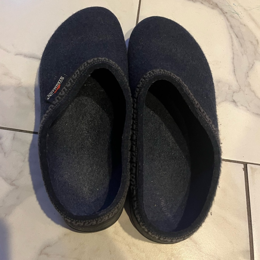 Stegmann Midnight Blue Wool Clogs - Gem